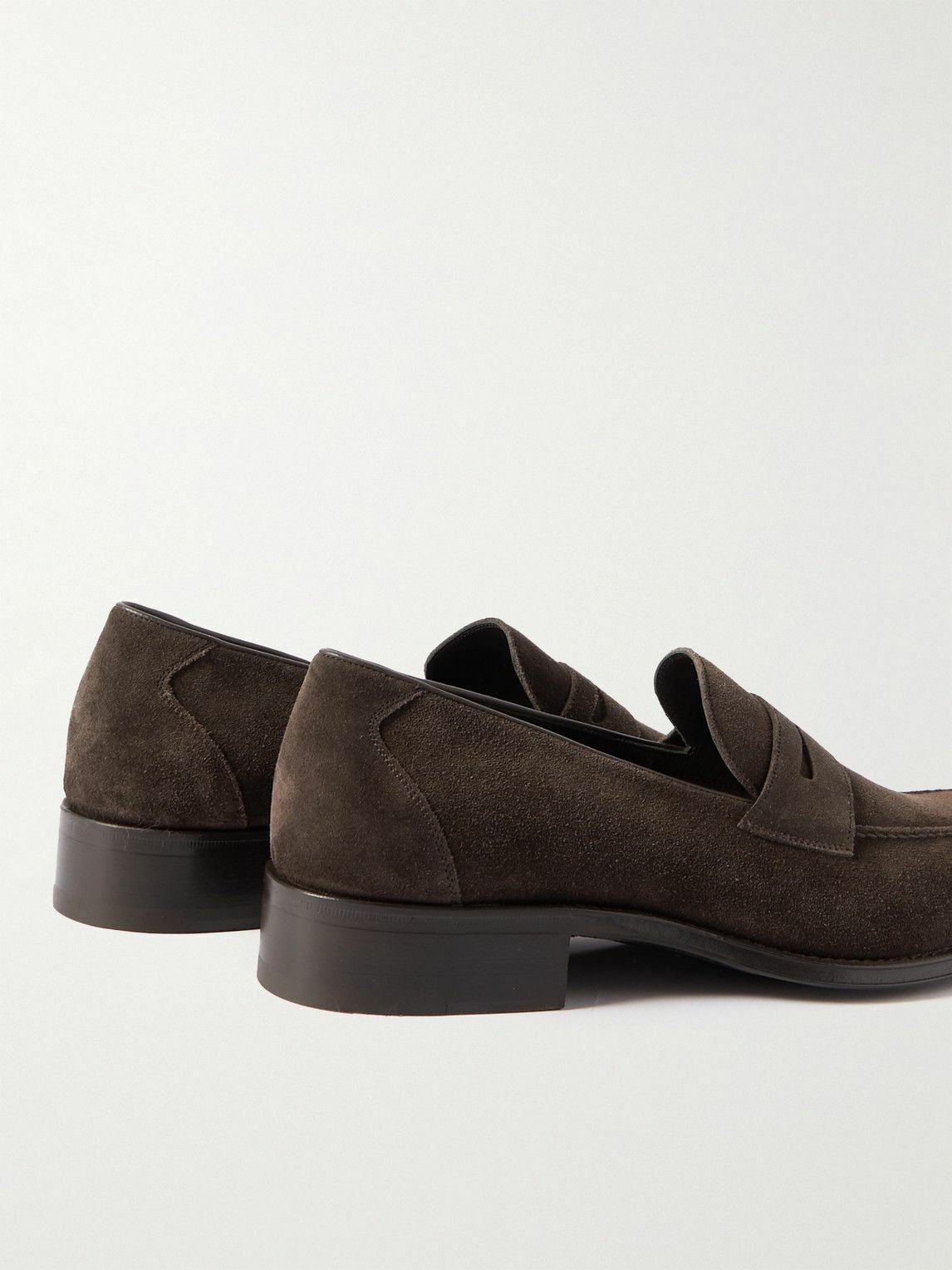 TOM FORD - Claydon Suede Penny Loafers - Brown TOM FORD