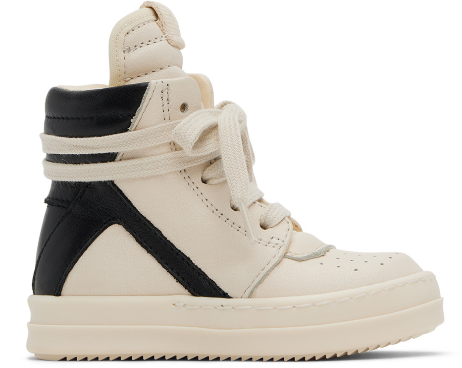 Rick Owens Baby Off-White & Black Babygeo Sneakers Rick Owens
