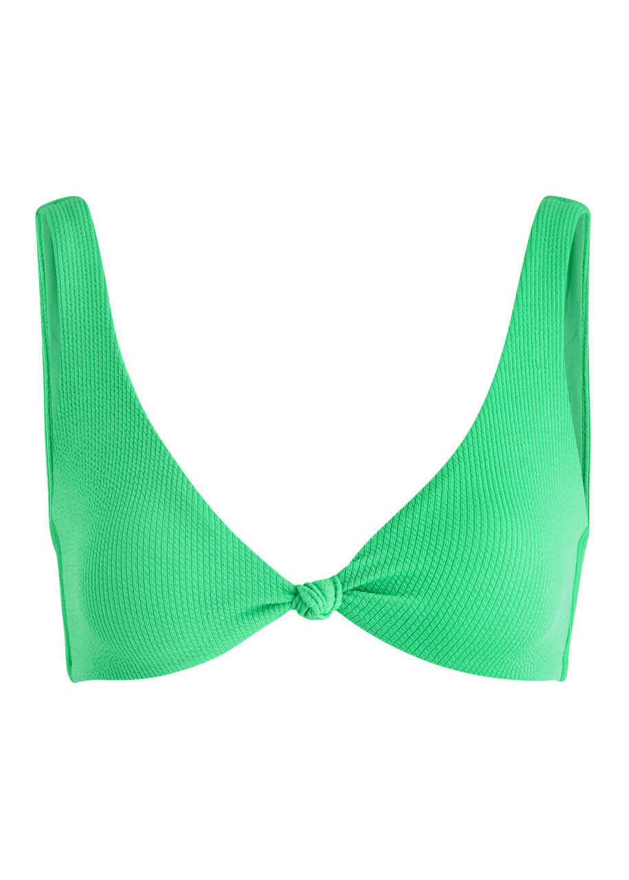 Melissa Odabash Ibiza Ribbed Bikini top Green Melissa Odabash