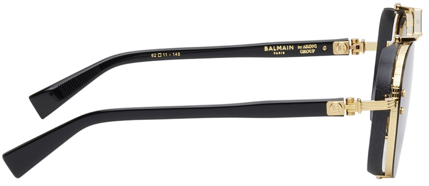 Balmain Black & Gold Akoni Edition Captaine Sunglasses Balmain