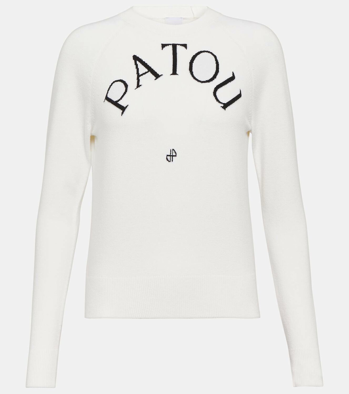 Patou Logo wool-blend jacquard sweater Patou