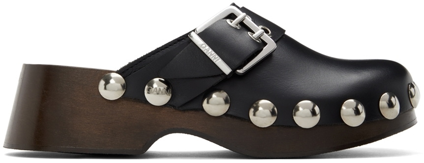 GANNI Black Studded Clogs GANNI
