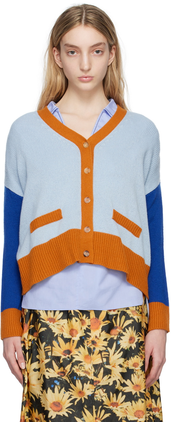 Marni Blue Colorblock Cardigan Marni