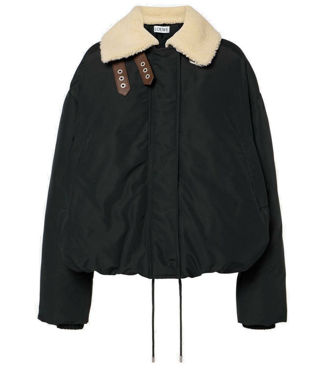 Loewe Convertible shearling-trimmed puffer jacket Loewe
