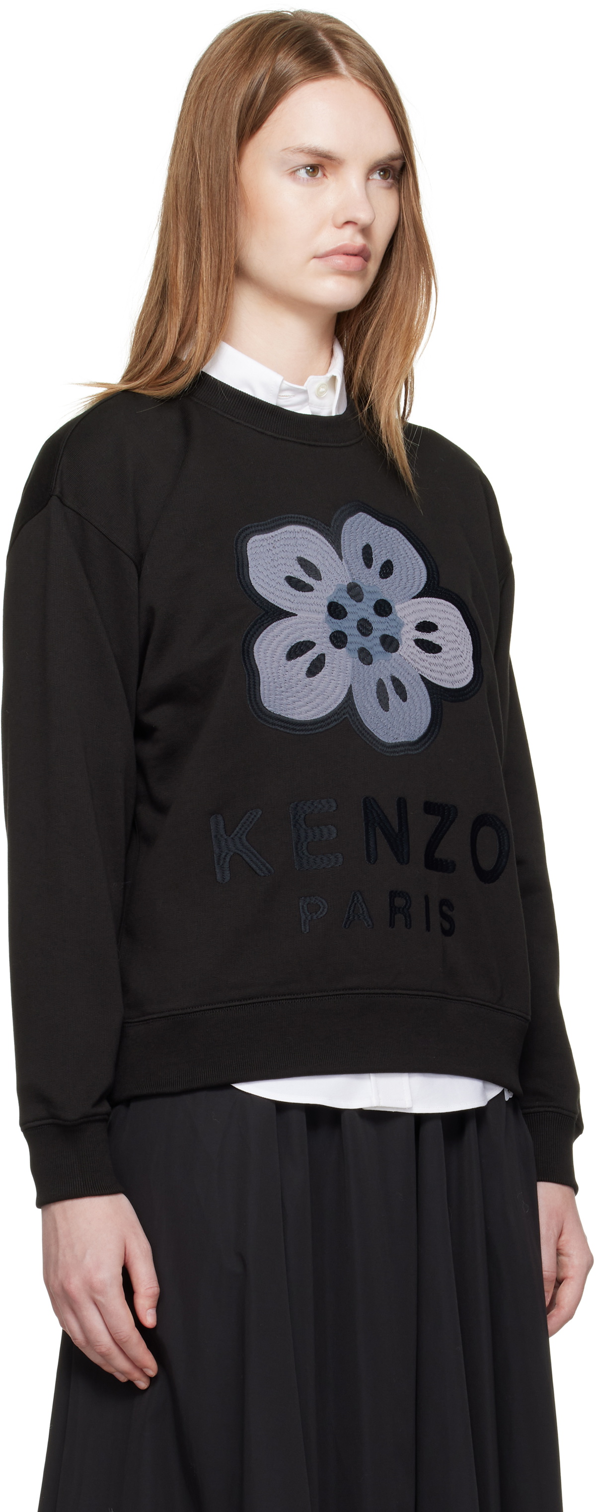 Kenzo Black Kenzo Paris 'Boke Flower' Embroidered Sweatshirt Kenzo