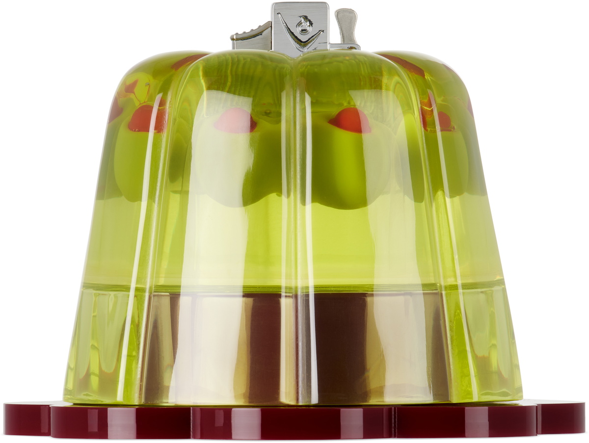 Edie Parker Green & Burgundy Jelly Tabletop Lighter
