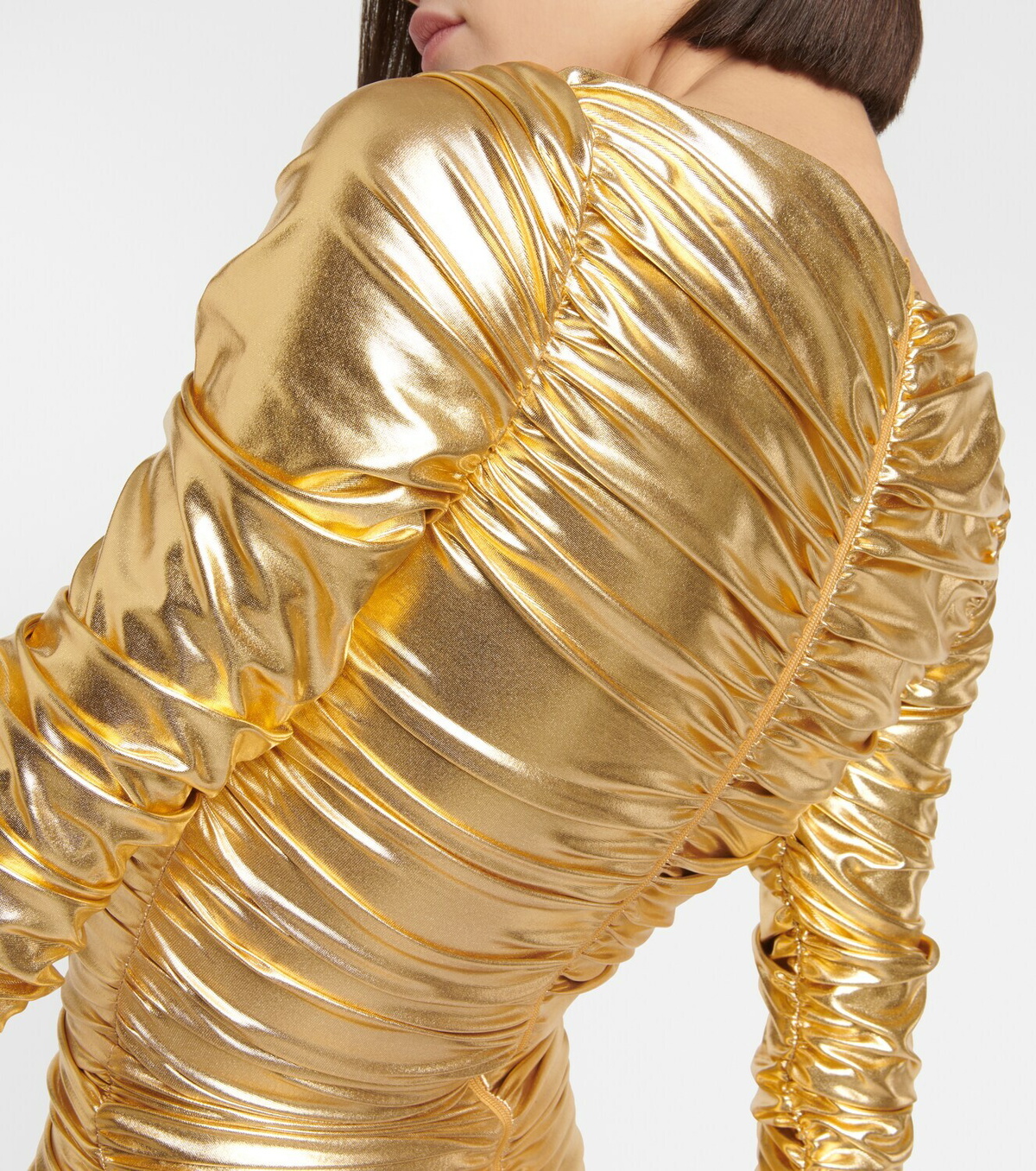 Alex Perry Paxton metallic ruched minidress Alex Perry