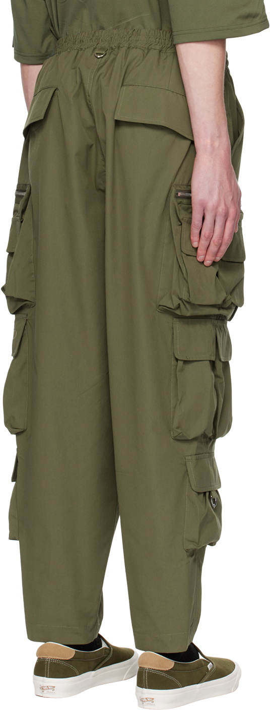 mastermind WORLD Green Multi Pockets Cargo Pants MASTERMIND WORLD