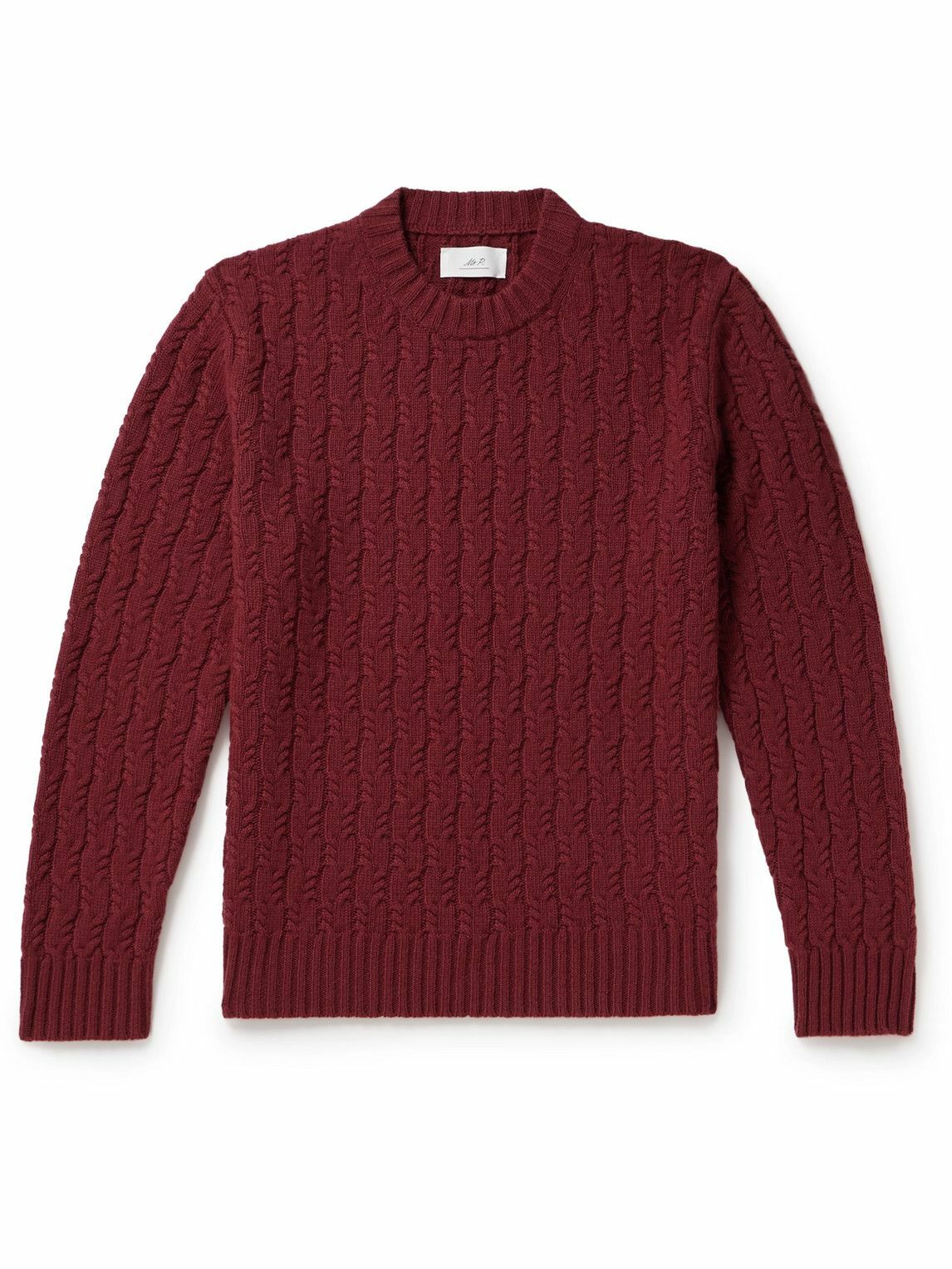 Mr P. - Cable-Knit Wool Sweater - Burgundy Mr P.