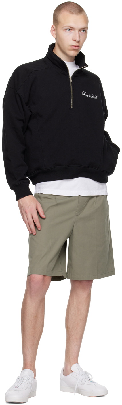 Sporty & Rich Black Cursive Sweater Sporty & Rich