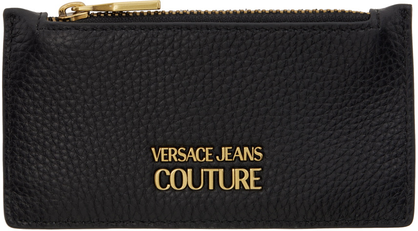 Versace Jeans Couture Black Logo Card Holder Versace