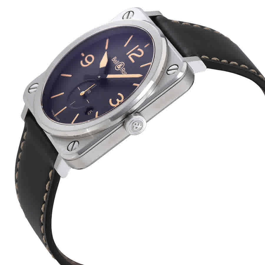 Bell and Ross Heritage Black Dial Mens Watch BRS-HERI-ST/SCA Bell & Ross