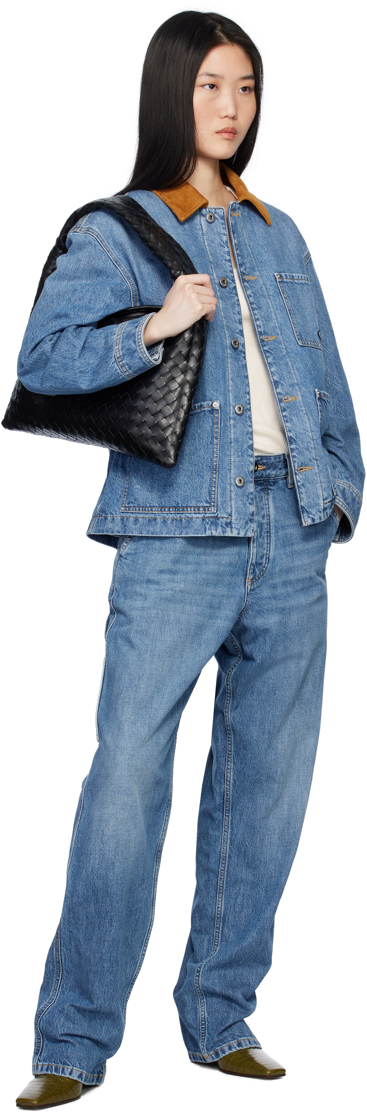 Bottega Veneta Black Small Hop Bag Bottega Veneta