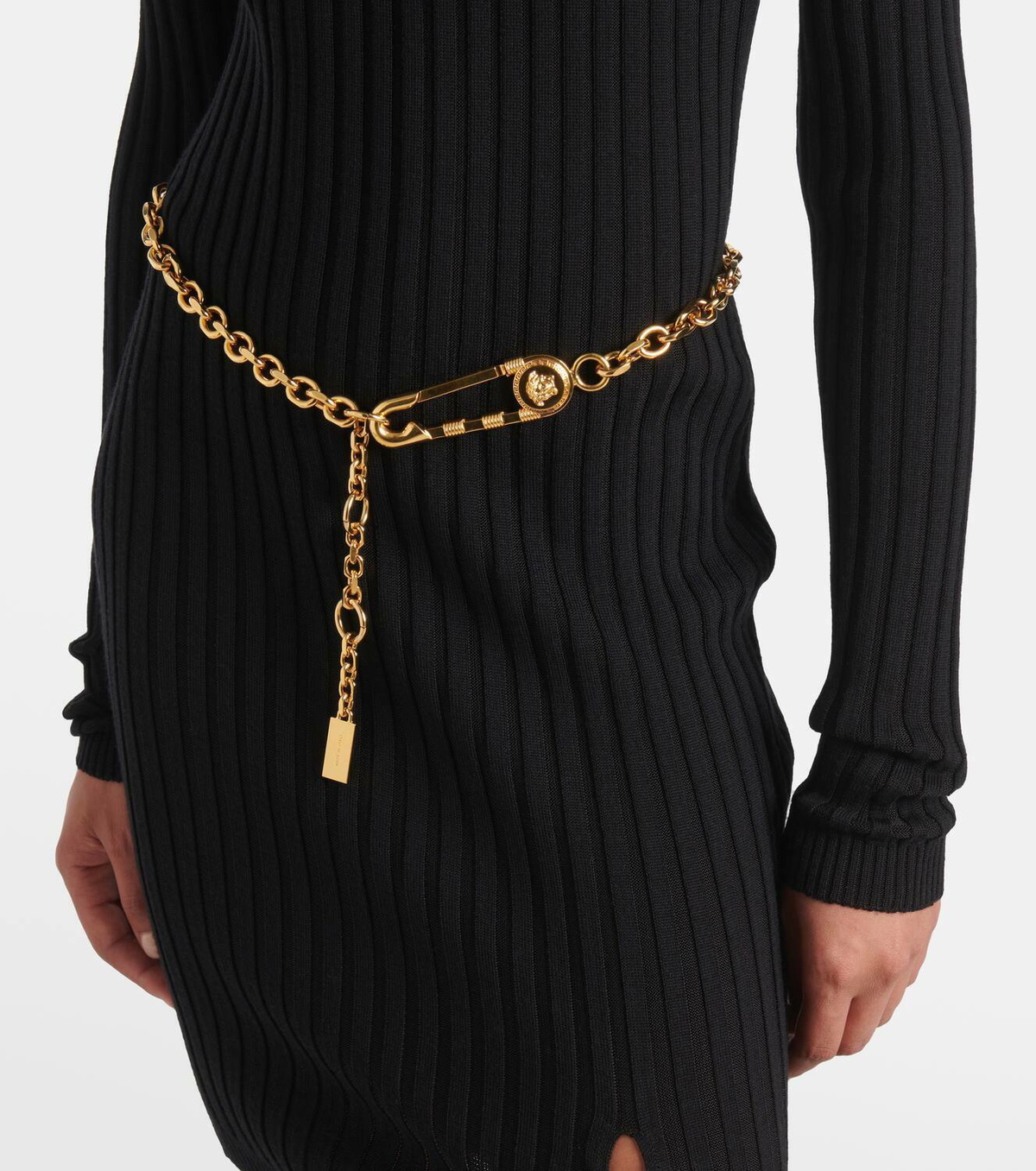 Versace Medusa Safety Pin chain belt Versace