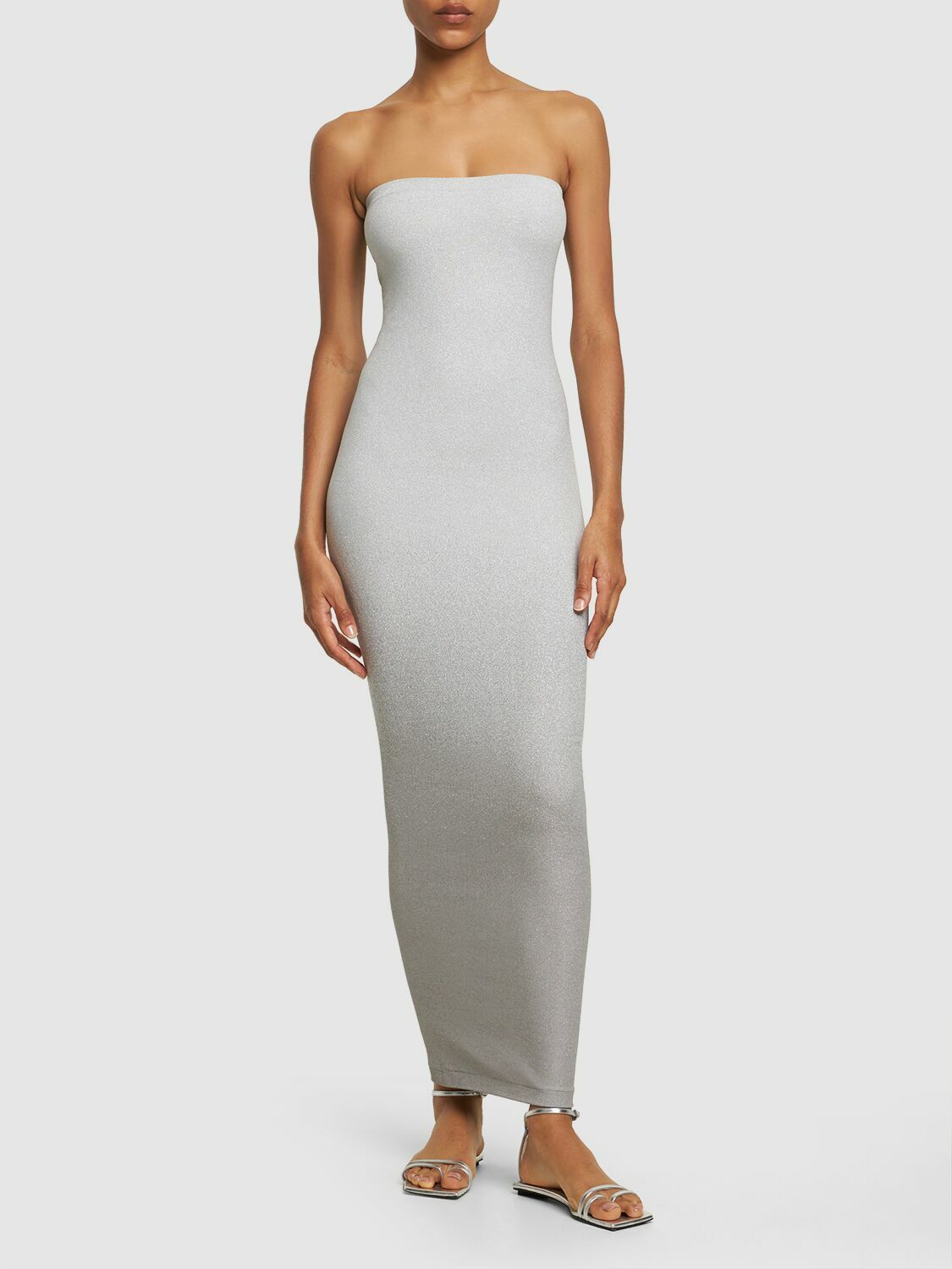 WOLFORD - Fading Shine Strapless Midi Dress Wolford