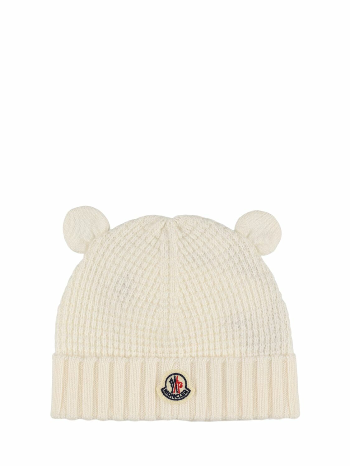 MONCLER Virgin Wool Teddy Bear Ears Beanie Moncler