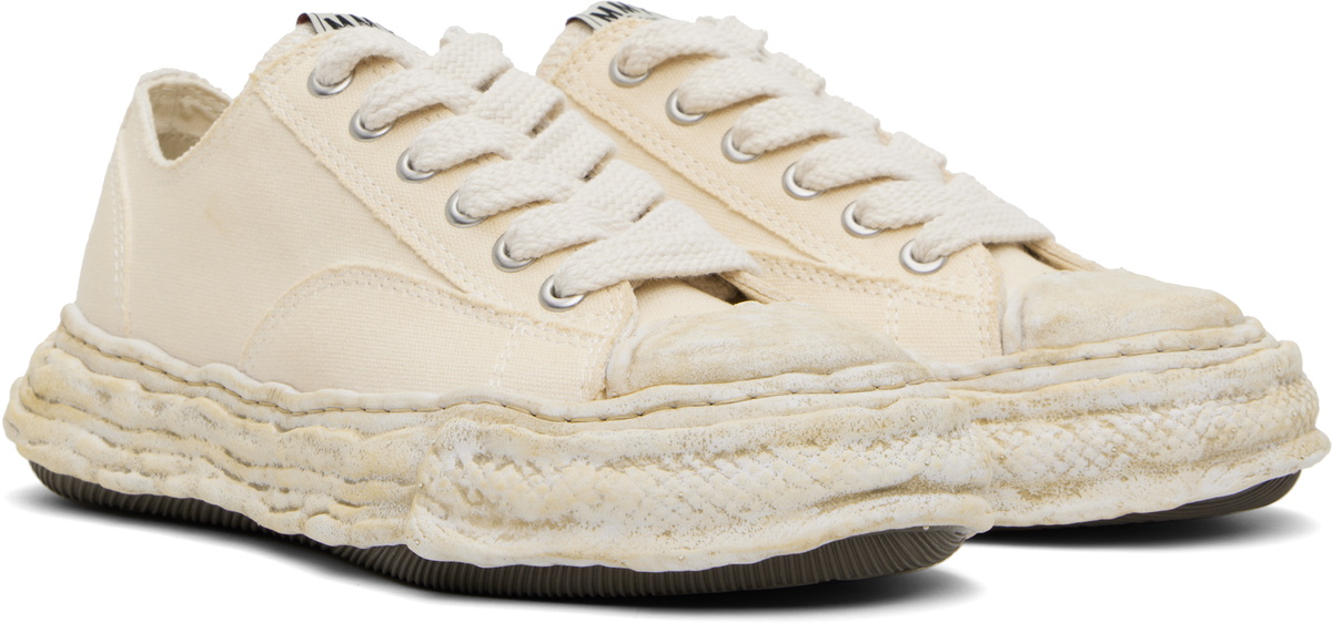 Maison MIHARA YASUHIRO Beige 'Peterson23' OG Sole Garment Dyed Canvas ...