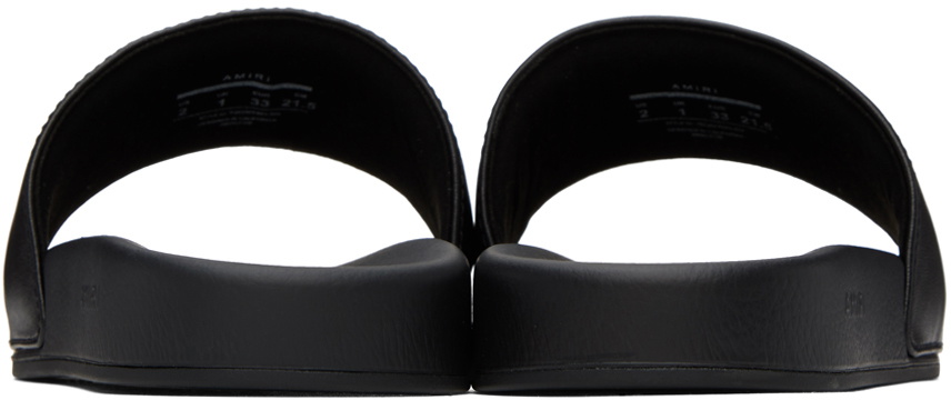 AMIRI Kids Black Logo Pool Slides Amiri