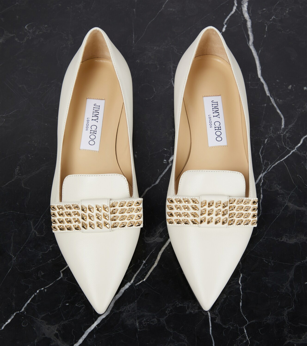 Jimmy Choo Gala embellished leather ballet flats Jimmy Choo