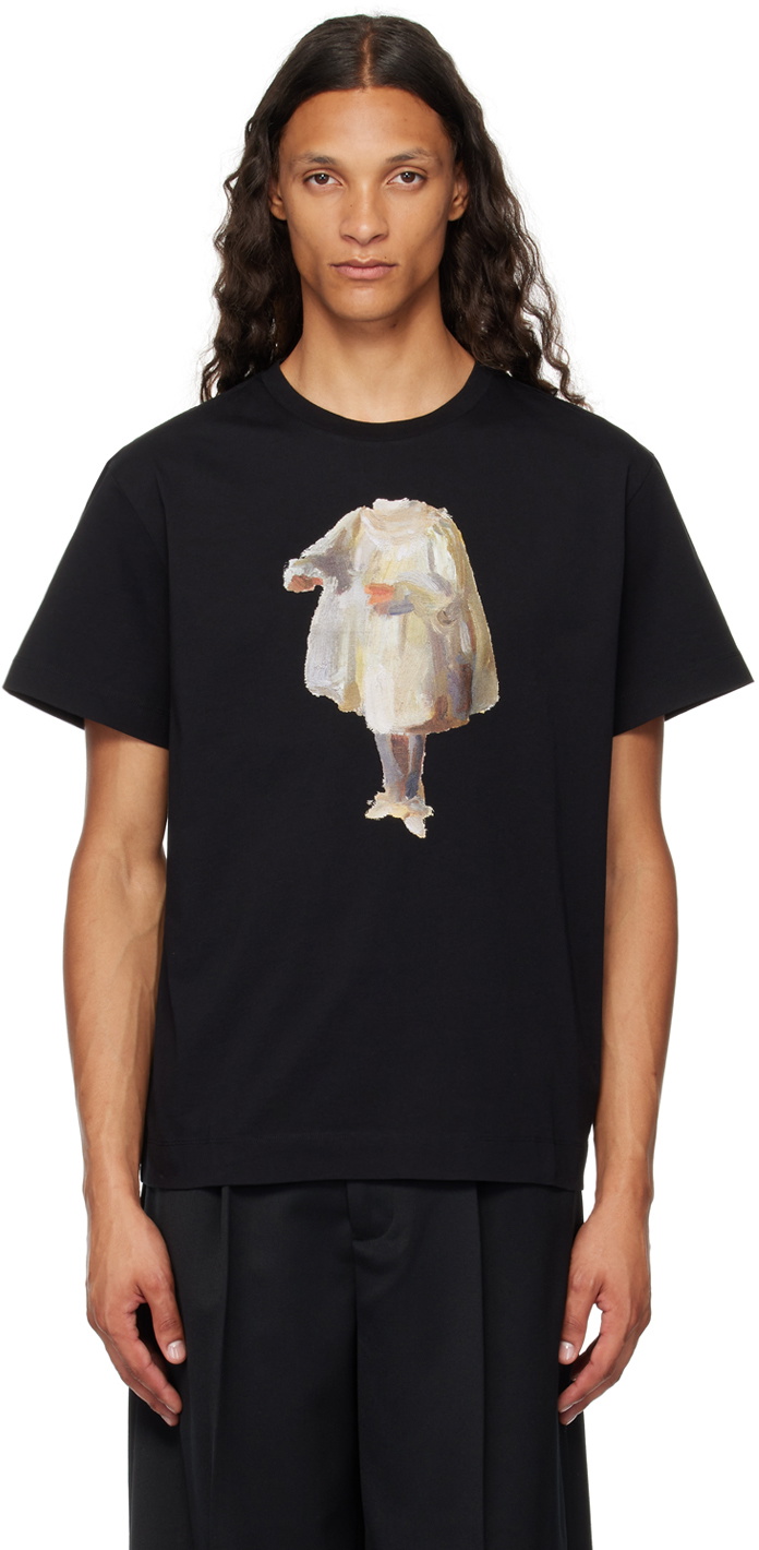 Simone Rocha Black Headlessly Wishful T-Shirt Simone Rocha