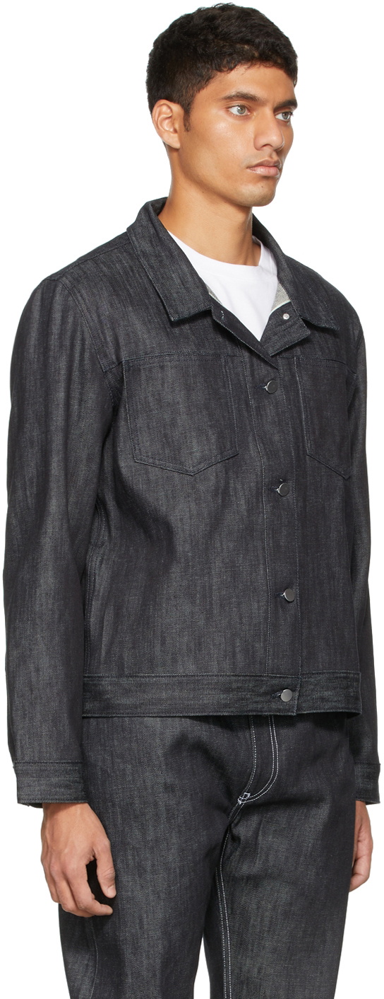 non Black Pocket Raw Denim Jacket Nonfiction