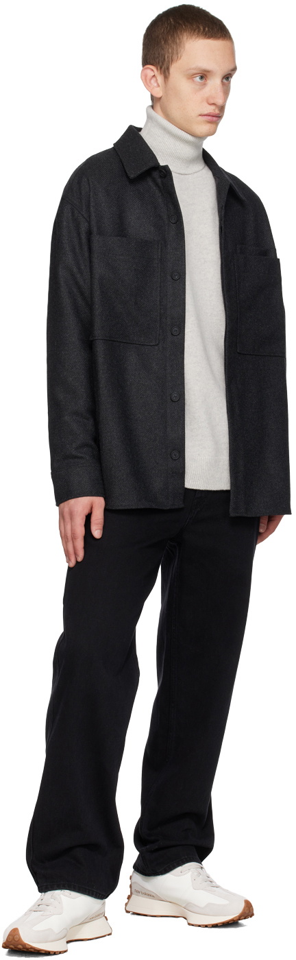 Maison Kitsuné Gray Fox Head Turtleneck Maison Kitsune