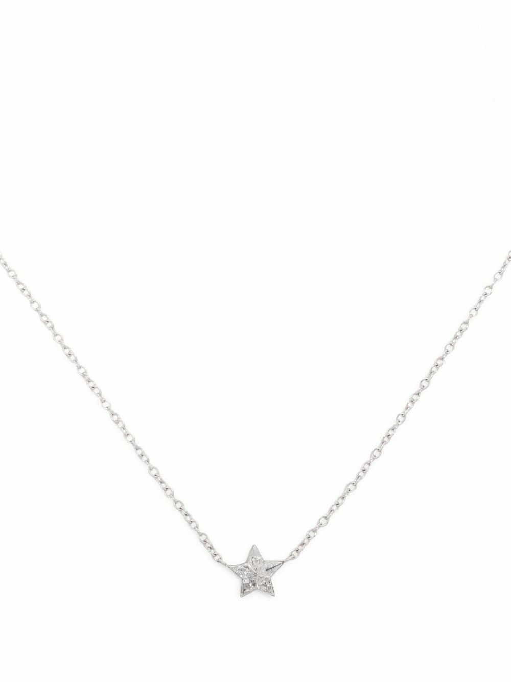 MARIA TASH 18K White Gold Star Diamond Necklace Maria Tash