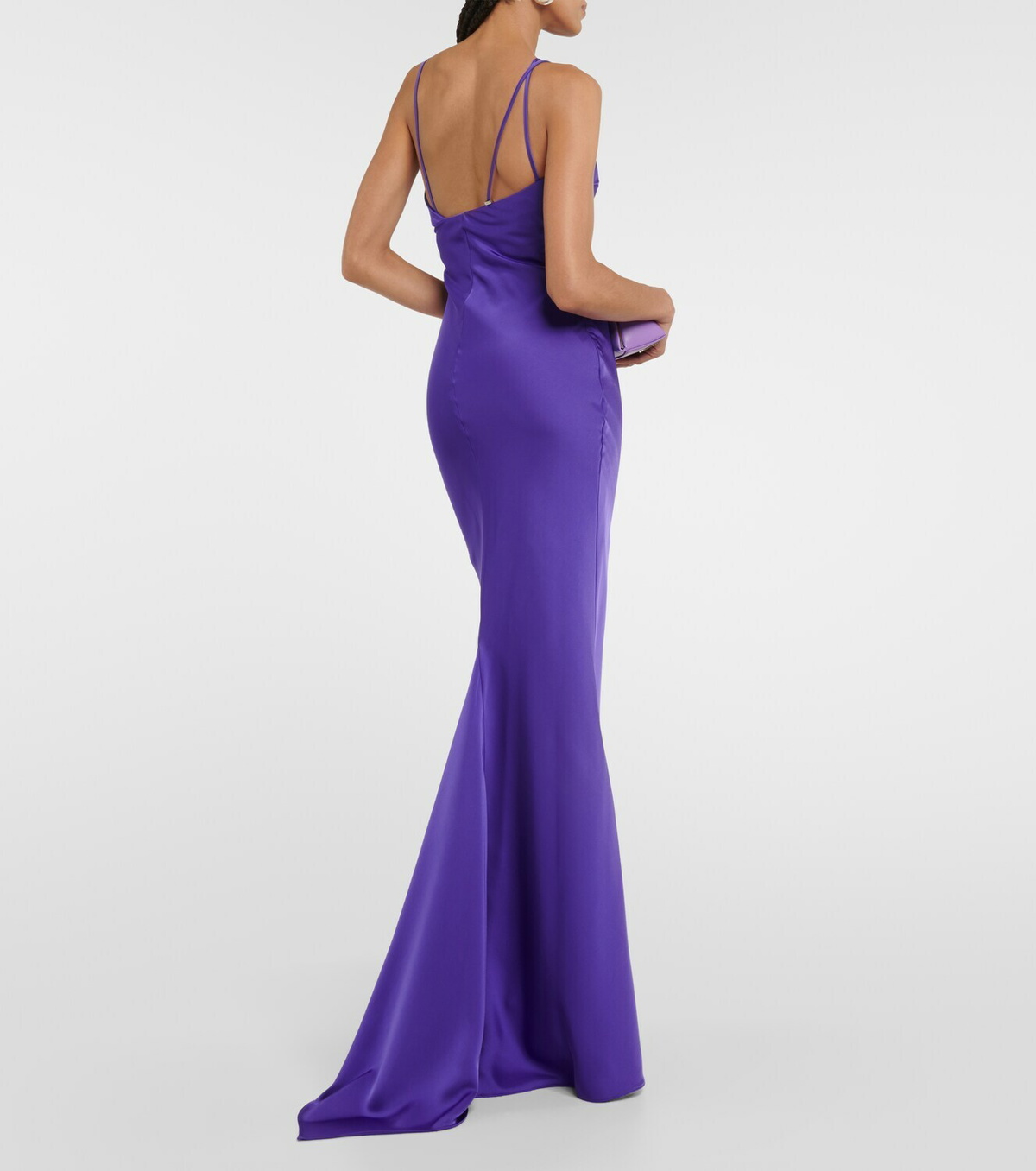 The Attico Melva satin slip gown The Attico