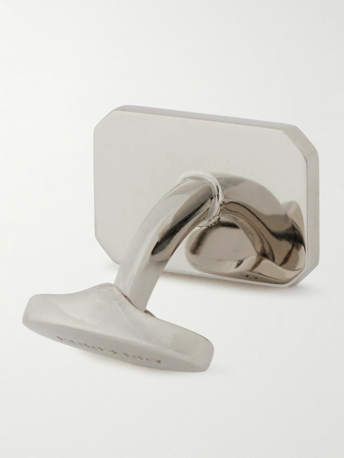 Burberry - Striped Palladium-Plated Cufflink Burberry