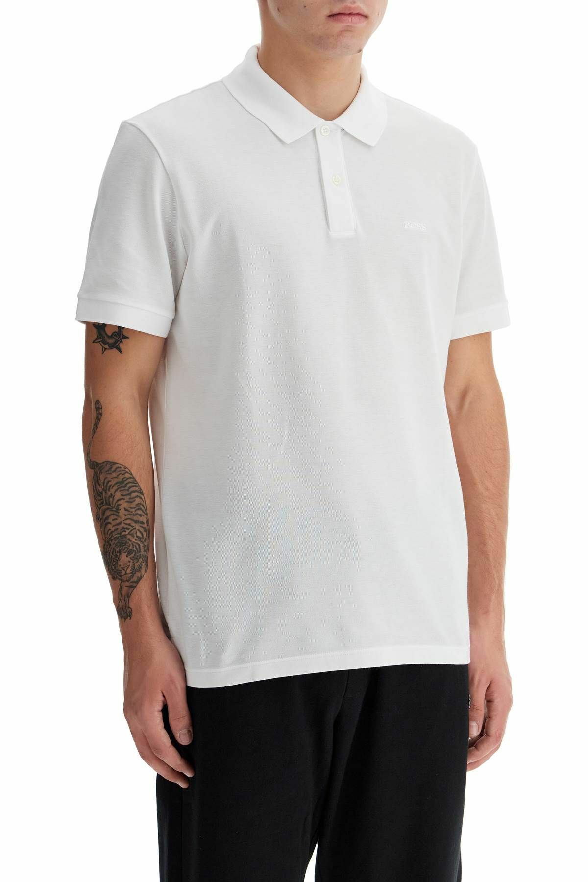 BOSS organic cotton pallas polo shirt White BOSS