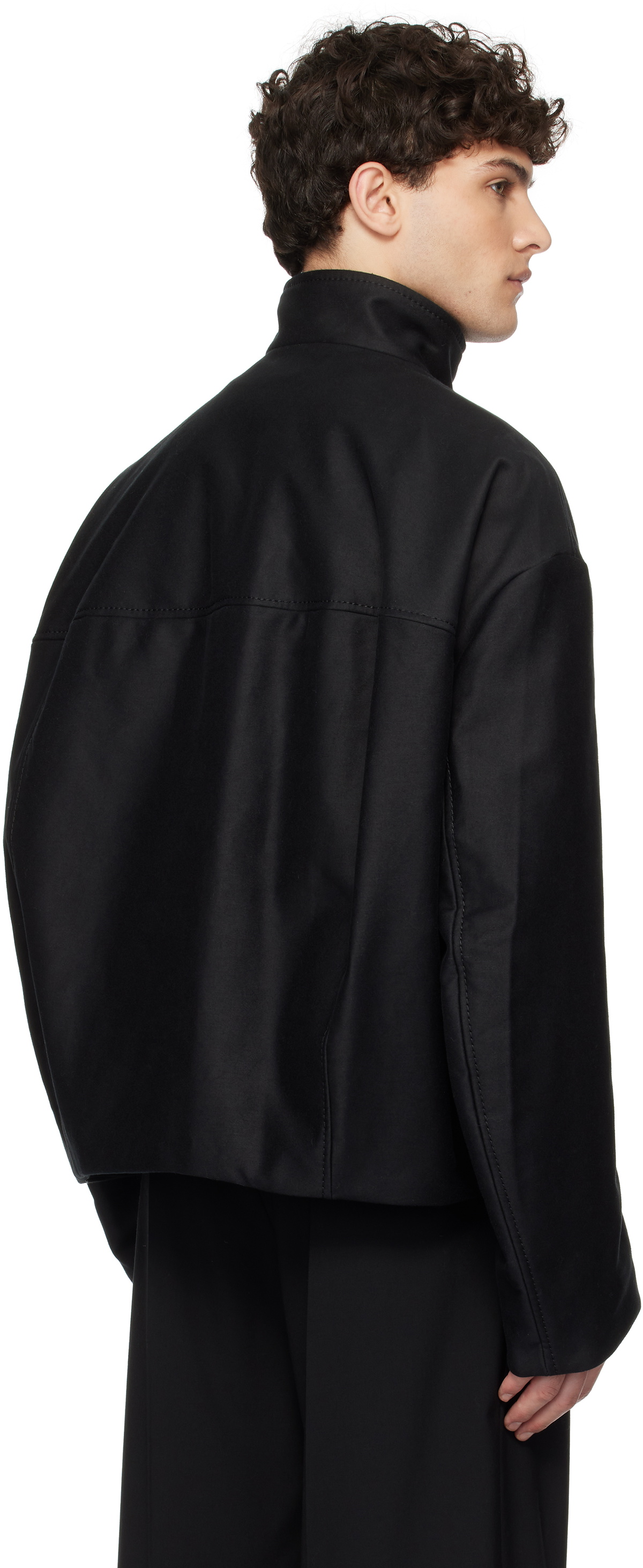 Marni Black Compact Organic Cotton Moleskin Jacket Marni
