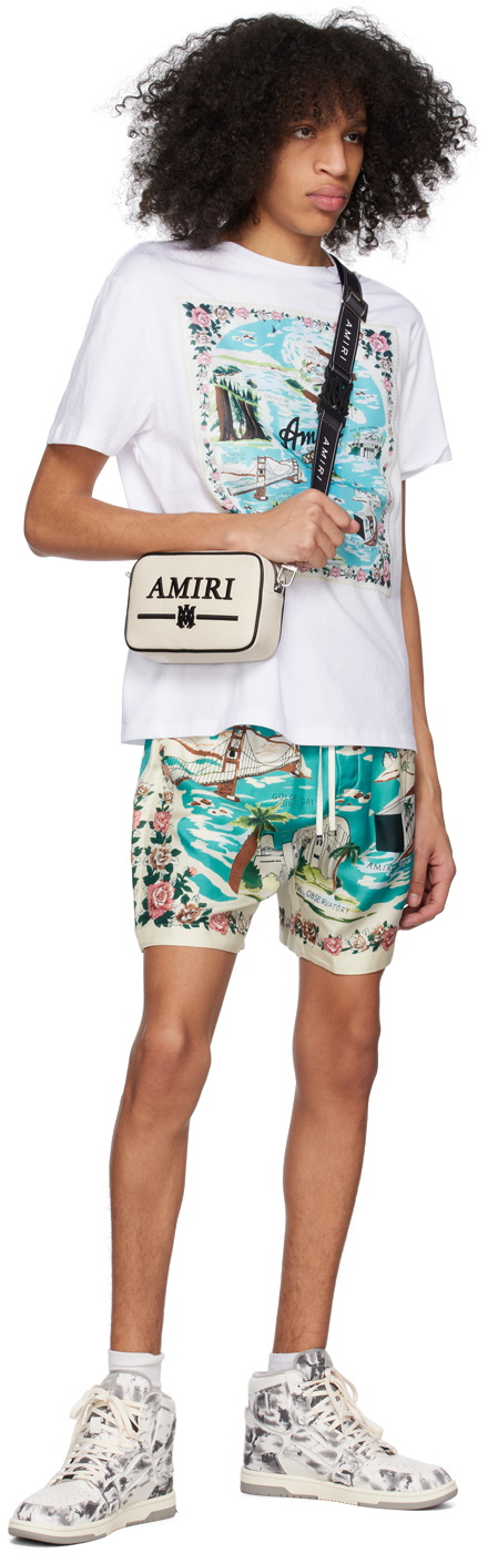 AMIRI Beige Embroidery Camera Bag Amiri