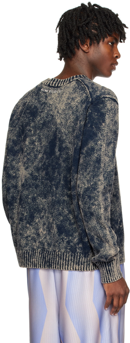 Acne Studios Navy Embroidered Sweater Acne Studios
