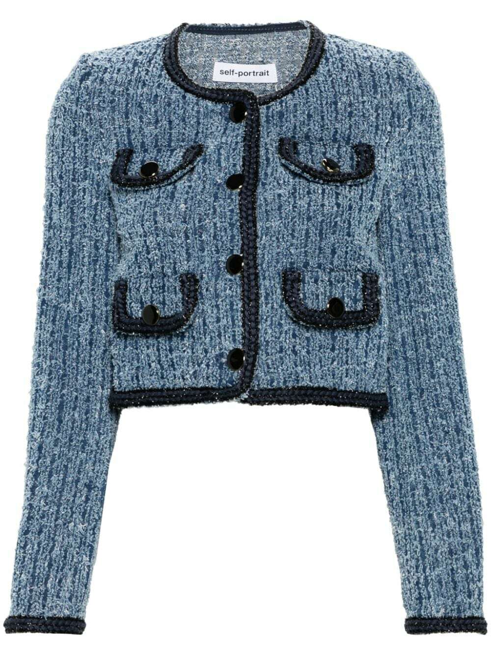 SELF PORTRAIT - Cotton Cropped Jacket Self-Portrait