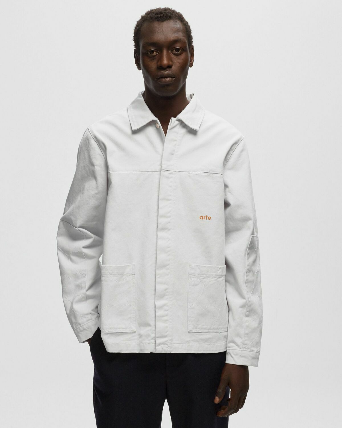 Arte Antwerp Heart Embroidery Workwear Jacket Grey Overshirts Arte Antwerp