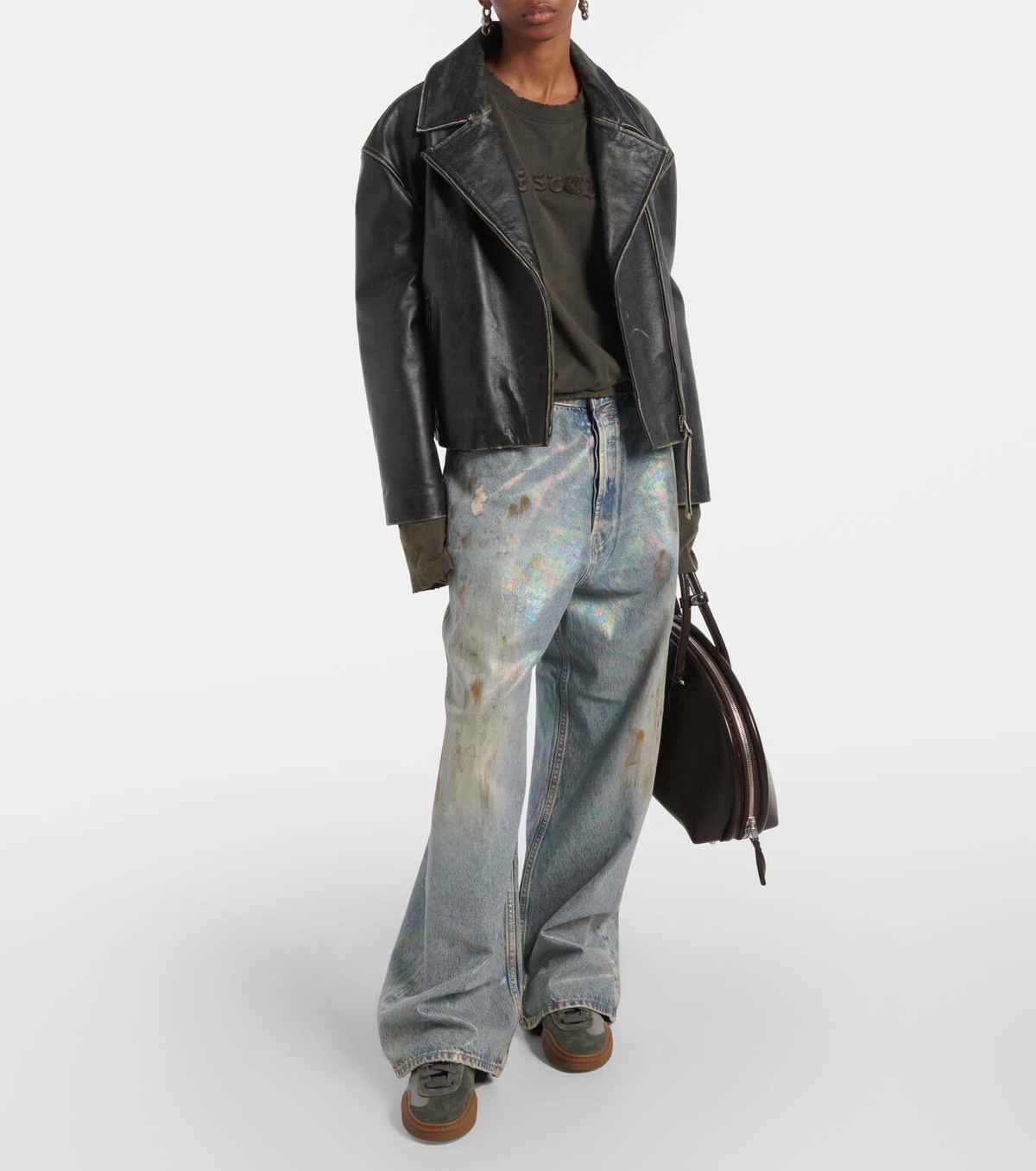 Acne Studios 2023 coated mid-rise wide-leg jeans Acne Studios Acne Studios 2023 coated mid-rise wide-leg jeans Acne Studios