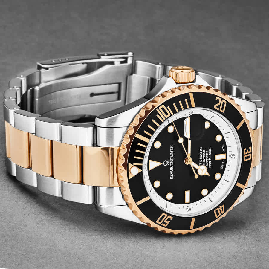 Revue Thommen Diver Automatic Black Dial Mens Watch 17571.2457 Revue ...