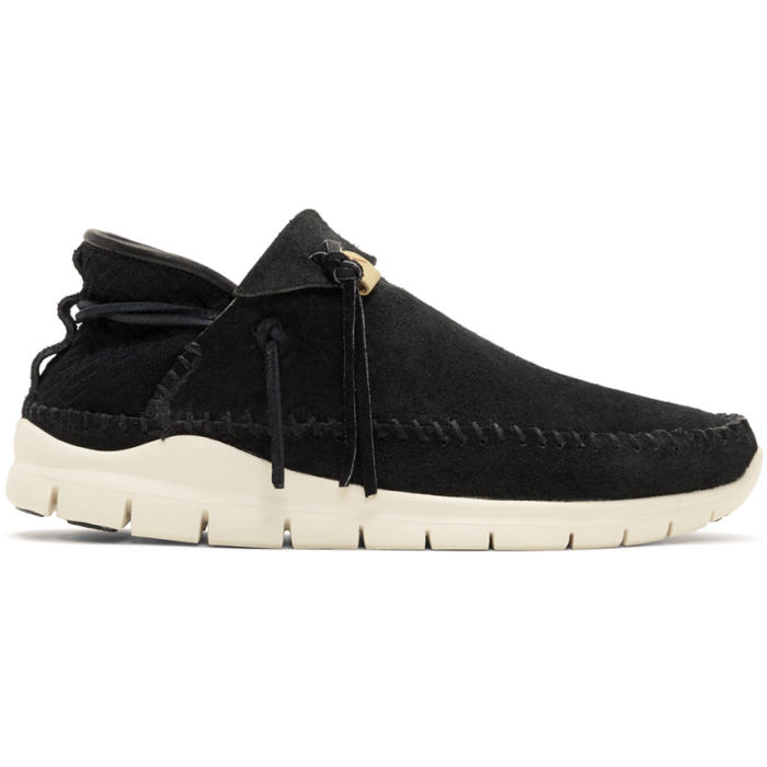 Visvim Black Folk Trainer Moccasins Visvim