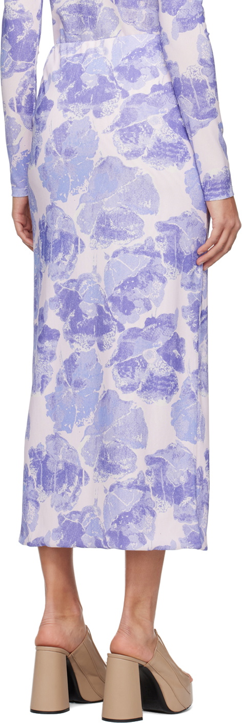 Staud Purple Trey Midi Skirt Staud