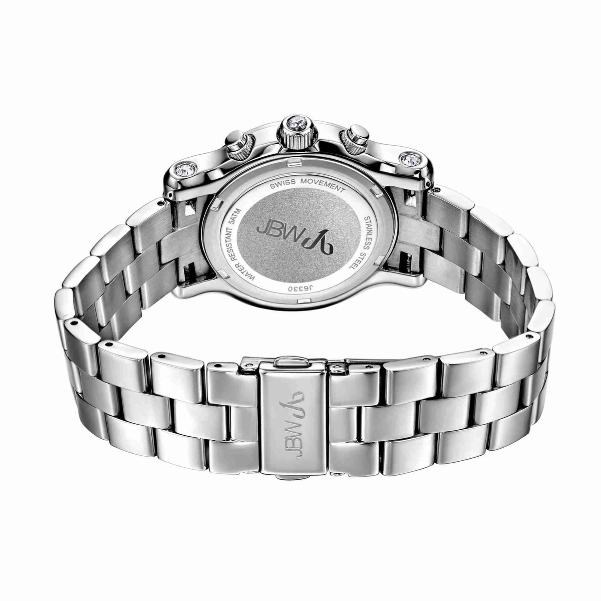 JBW Laurel Silver Multi-Function Diamond Dial Steel Bracelet Ladies ...