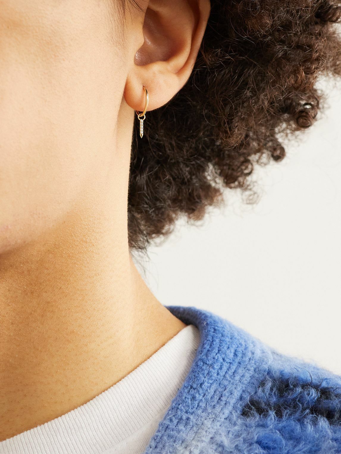 MARIA TASH - Eternity Bar Gold, Diamond and Sapphire Pendant Maria Tash