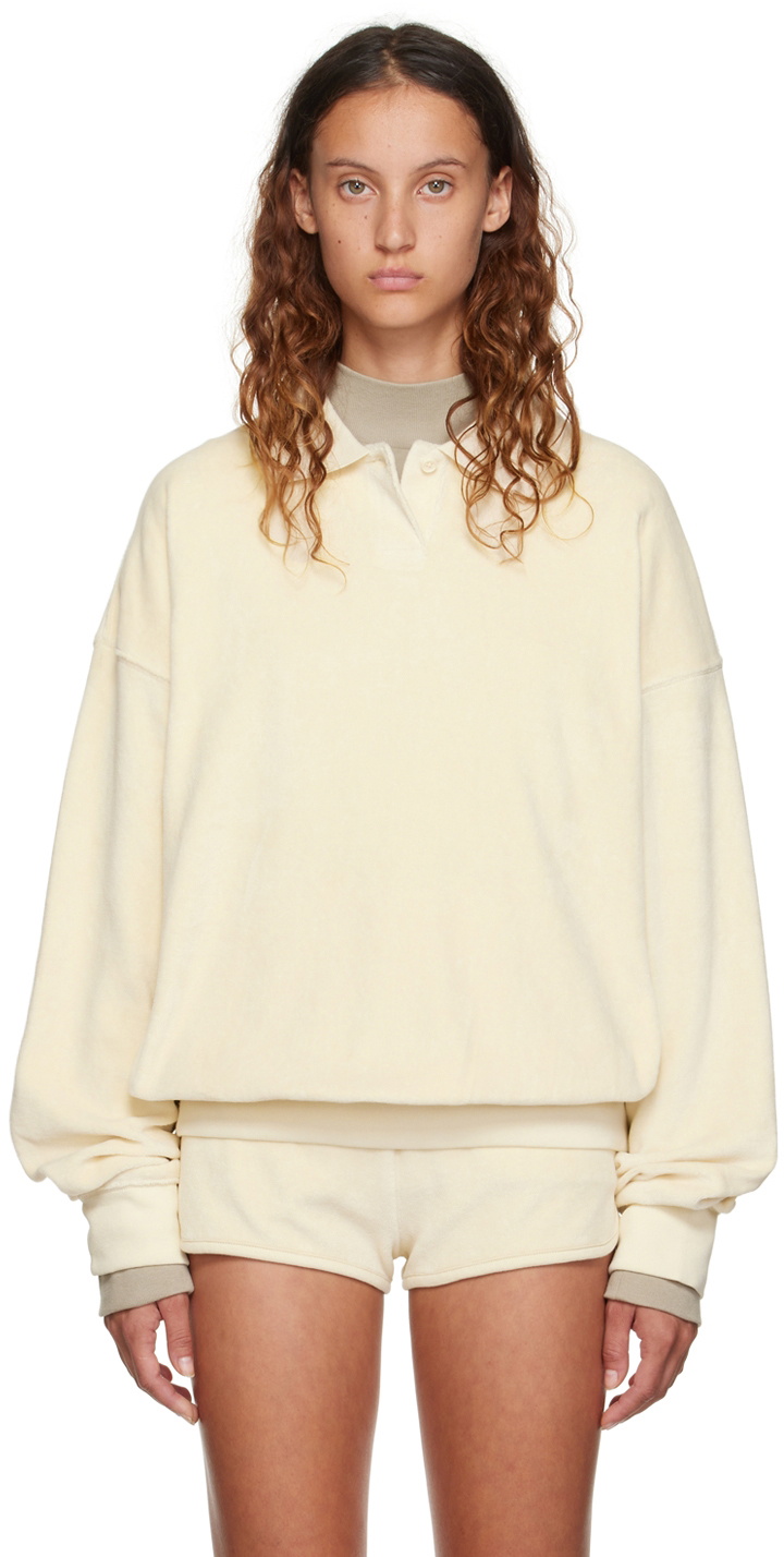 Essentials Off-White Long Sleeve Polo Essentials