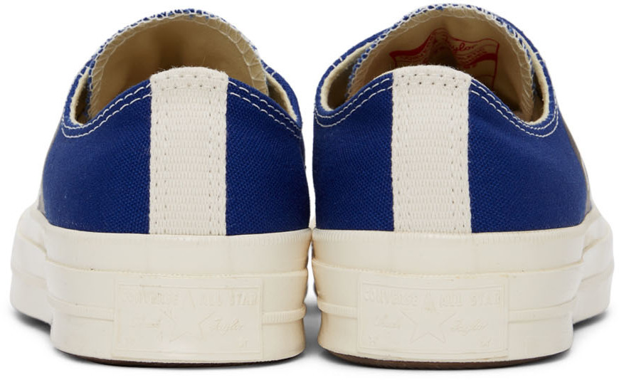 COMME des GARÇONS PLAY Blue Converse Edition Half Heart Chuck 70 ...