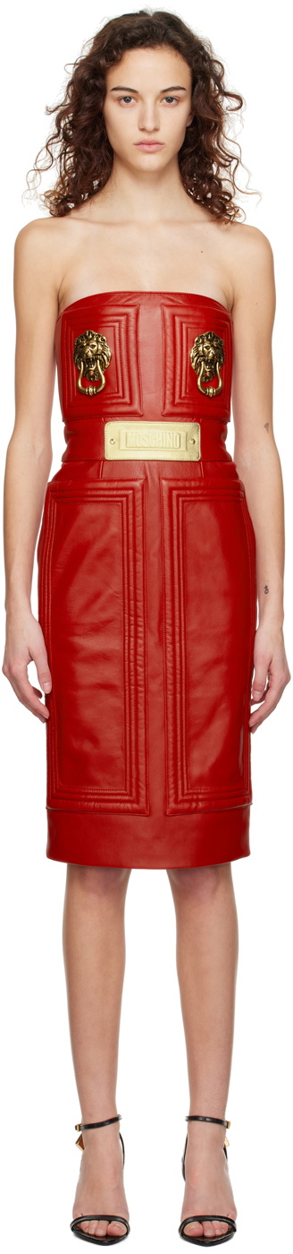 Moschino Red Lion Minidress Moschino