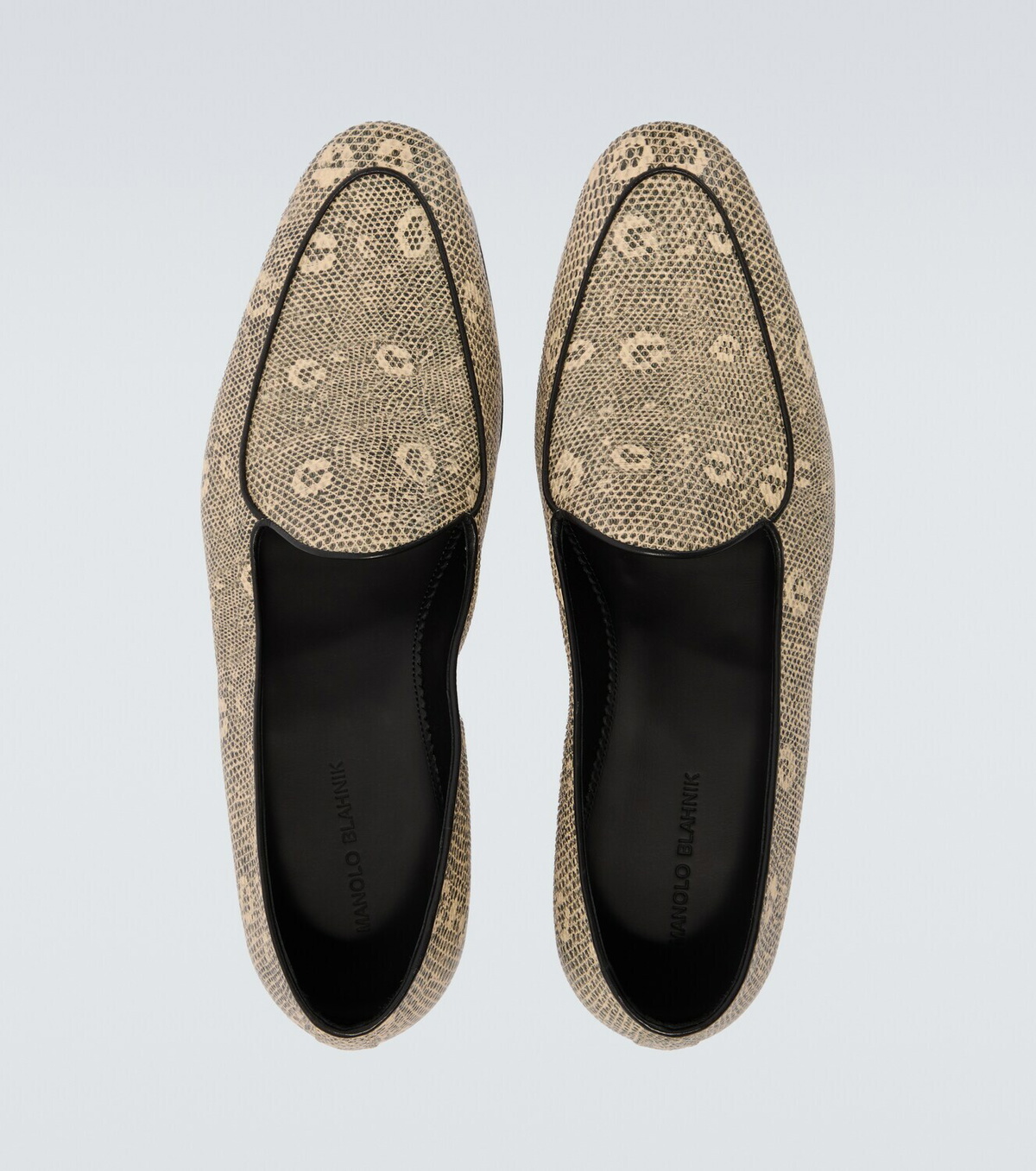 Manolo Blahnik Modena snake-effect leather loafers Manolo Blahnik