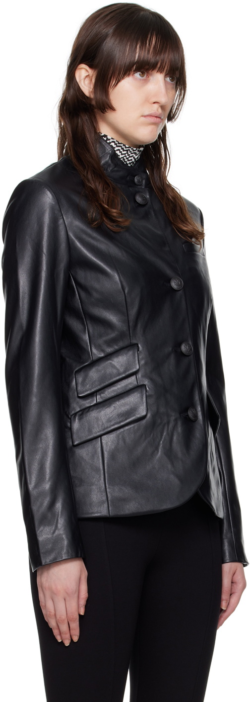 rag & bone Black Slade Faux-Leather Jacket Rag and Bone