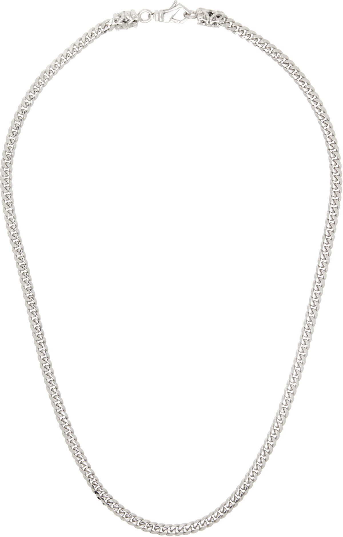 Emanuele Bicocchi Silver Thin Edge Chain Necklace Emanuele Bicocchi