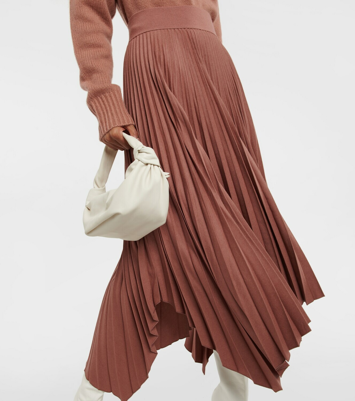 Joseph - Ade pleated wool-blend midi skirt Joseph