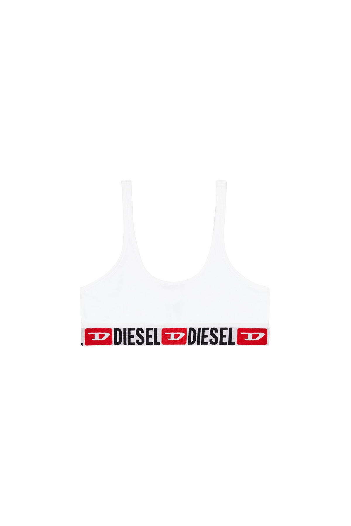Diesel Bralette with logo band - Bras Womens in White Diesel