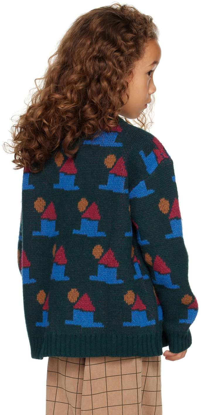 Bonmot Organic Kids Green 'Wild Homes' Sweater Bonmot Organic